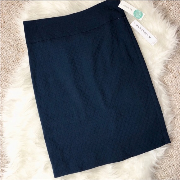 Margaret M | Skirts | Margaret M Christiana Textured Pencil Skirtnavy ...